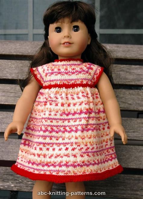 Abc Knitting Patterns American Girl Doll Carolina Summer Dress Doll