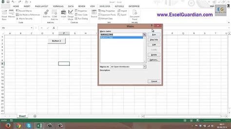 how to assign a macro on a button and assign a keyboard shortcut in