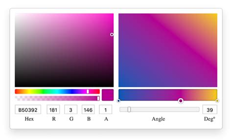 vue gradient picker component