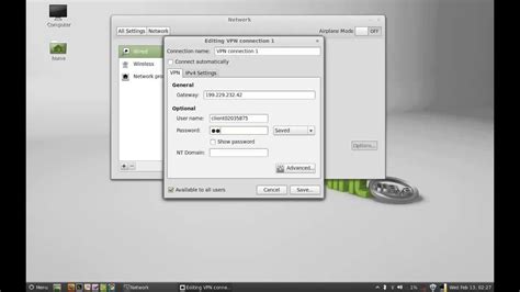 How To Setup Vpn Server Connection On Linux Mint Ubuntu Youtube