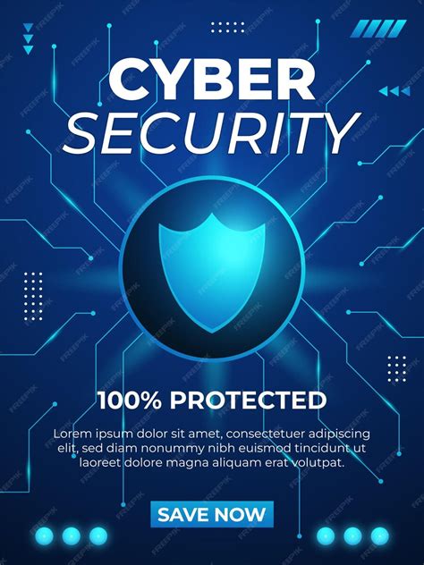 Premium Vector Cyber Security Awareness Poster Template