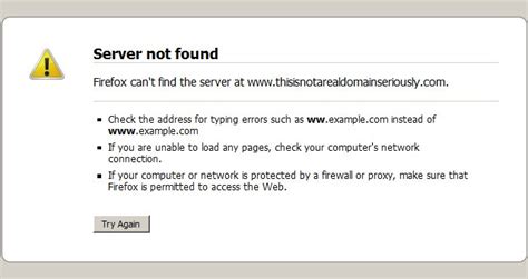 error message server not found firefox can t find the server at