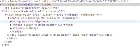 javascript hide detail table k detail cell when page