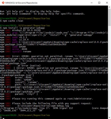 git bash windows 10 click on run as administrator type