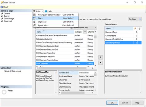 using xevents to monitor azure analysis services