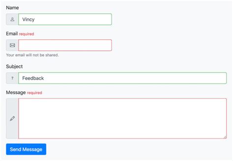 bootstrap contact form with javascript validation and php phppot