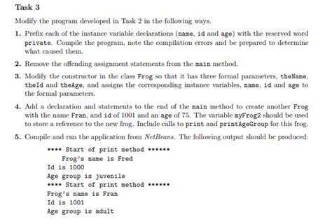 solved task 1 the following class definitions are included