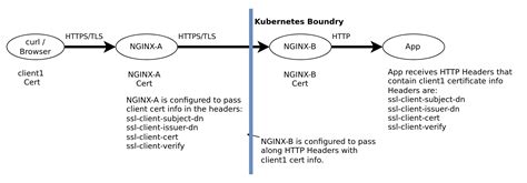 passing client side certs through two nginx servers and delivering them