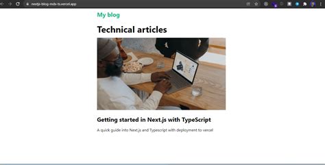build a static next js markdown blog with typescript mdx and tailwind