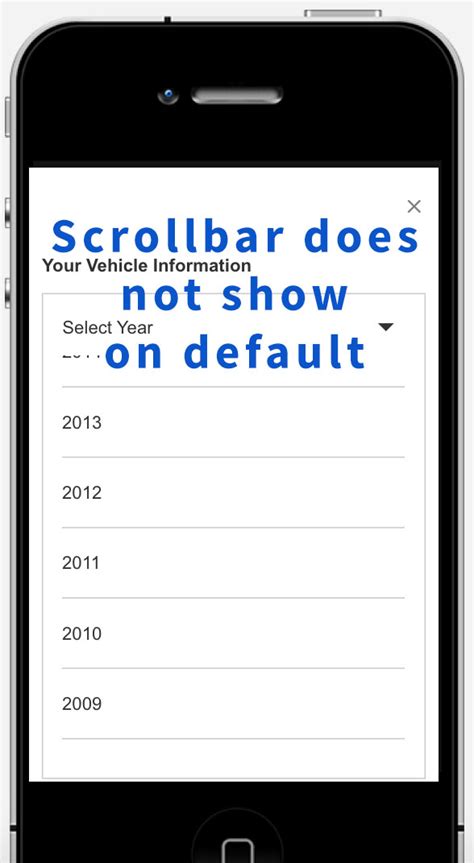 html scrollbar doesn t show on mobile device stack overflow