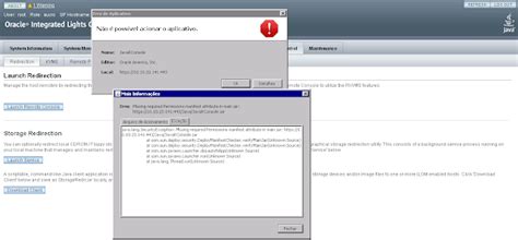 ilom erros no launch remote console ~ dba anderson graf