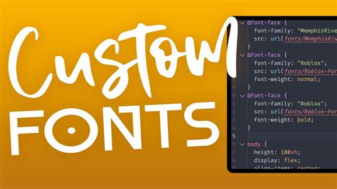 how to add a custom fonts to your website html and css youtube
