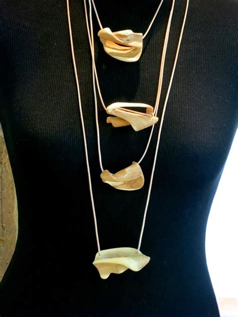 Necklaces Wood Leather Jannie Rozema Nl