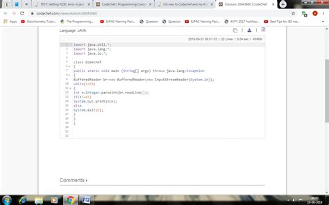 i m new to codechef and my first program