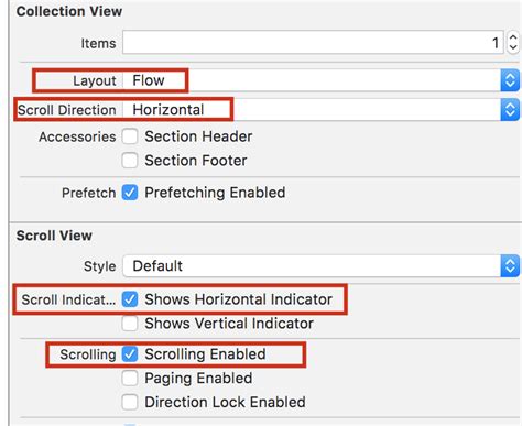 ios uicollectionview horizontal scroll horizontal layout stack