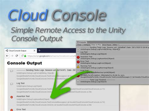 cloud console for unity by novack