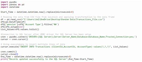connecting to sql server using python