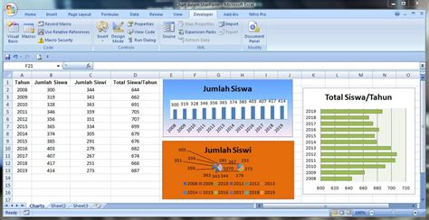 cara menampilkan chart grafik data di userform vba excel