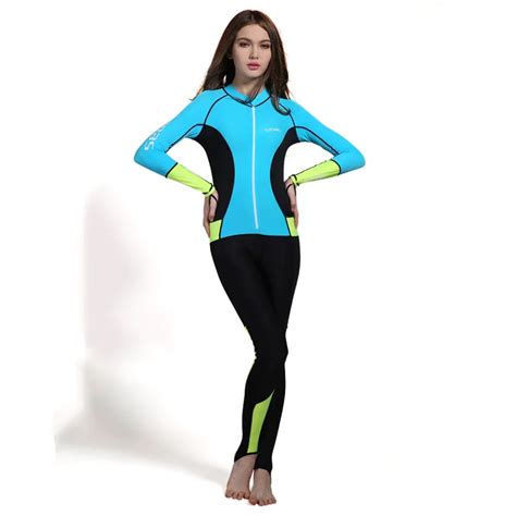 Full Body One Piece Swimsuit Rashguard For Women Long Sleeve Surfing
