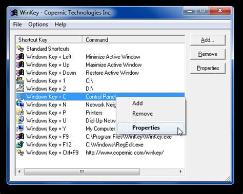 winkey helps assign shortcuts to files and applications with