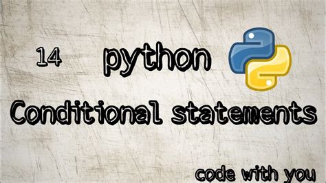 python conditional statements youtube