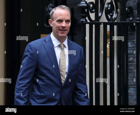 Deputy Prime Minister Dominic Raab Leaving Downing Street No 10 After A