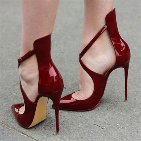 Sexy Womens Buckle Sandals Peep Toe Stiletto High Heels Sandal Sexy