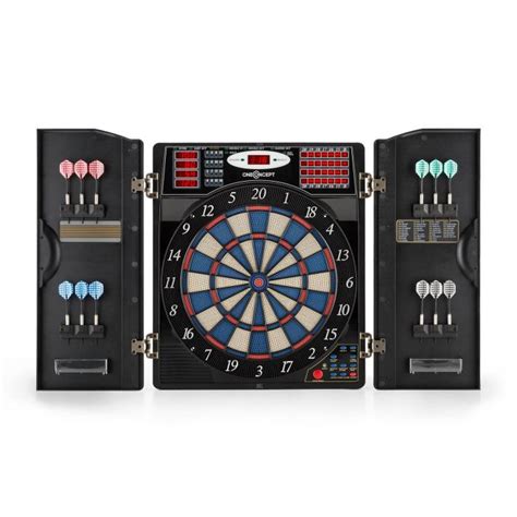 masterdarter dartboard dart machine soft tip doors metal look