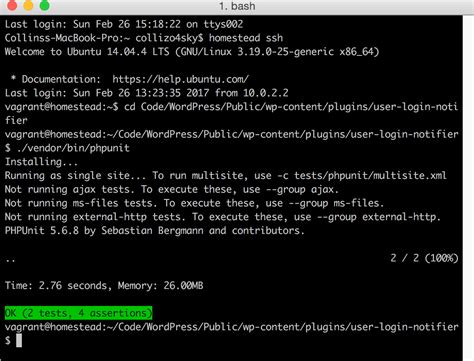 phpunit testing wordpress unable to connect to mysql database