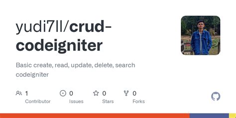 Github Yudi7ll Crud Codeigniter Basic Create Read Update Delete