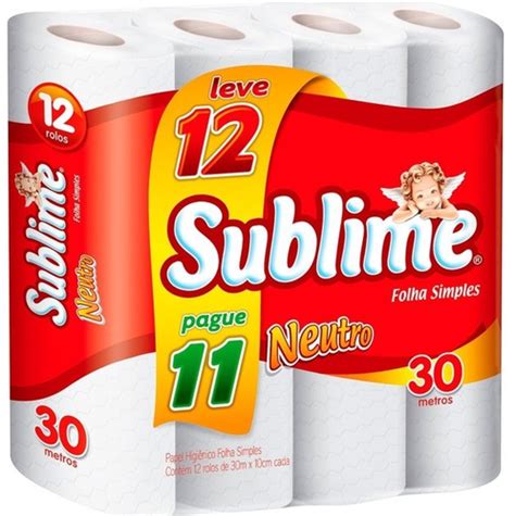 Ofertas De Papel Higiênico Sublime Folha Simples Leve 12 Pague 11