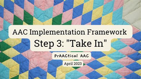 Aac Implementation Framework Step 3 “take In” Praactical Aac