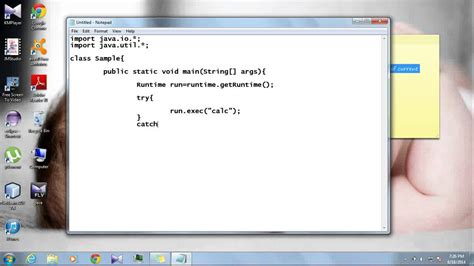 how to write in notepad using java