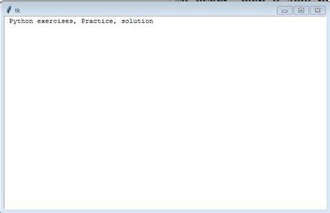 python tkinter widget create a text widget using tkinter