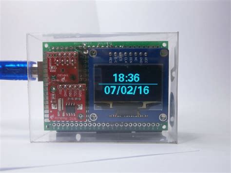 opensource arduino oled clock with temperature measurement