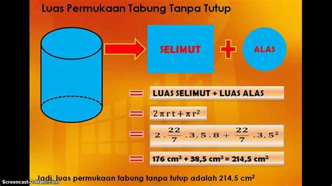 Cara Menghitung Volume Dan Luas Permukaan Tabung Riset