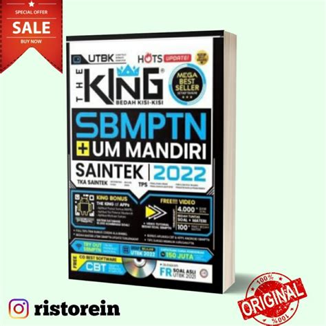 Jual Buku The King Bedah Kisi Kisi Sbmptn 2022 Um Mandiri Saintek Utbk