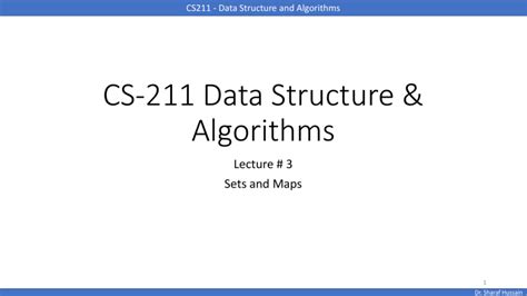 Cs 211 Data Structure And Algorithms Maps