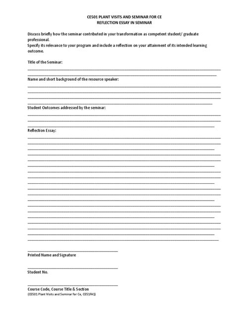 Reaction Paper Template Pdf Seminar Performance Appraisal