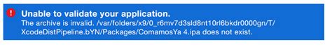 ios archive validation failed xcode 7 2 stack overflow
