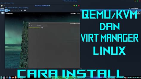 cara install virtual machine virt manager qemu linux linux tutorial
