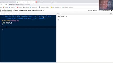 c program to perform the product of one integer and one float number
