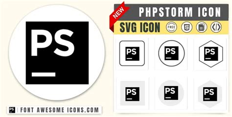 phpstorm icon svg free phpstorm svg icon code path html css white