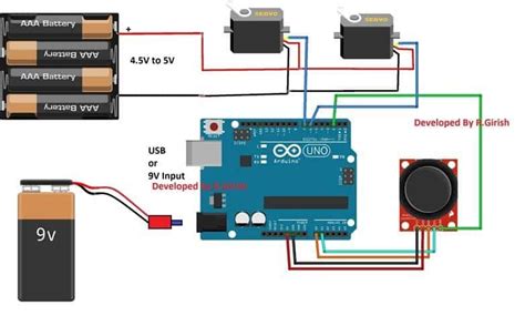 how to control servo motor using joystick homemade