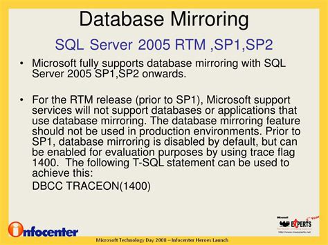 ppt implementing database snapshot and database mirroring in sql server