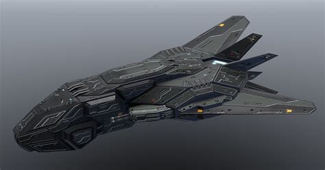 spaceship werewolf stealth fighter 3d space unity asset store