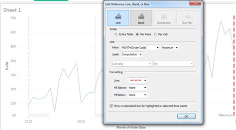 simple tableau add vertical reference line multiple lines on one graph