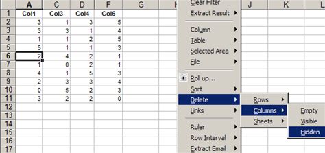 delete blank empty hidden rows columns sheets excel