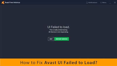 how to fix avast ui failed to load updated guide
