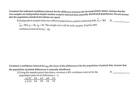 Solved Construct The Indicated Confidence Interval For The